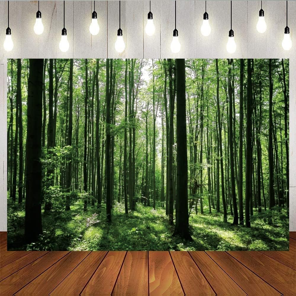 Amazon.com : Jungle Forest Photography Backdrop 10x8ft Green Rainforest ...