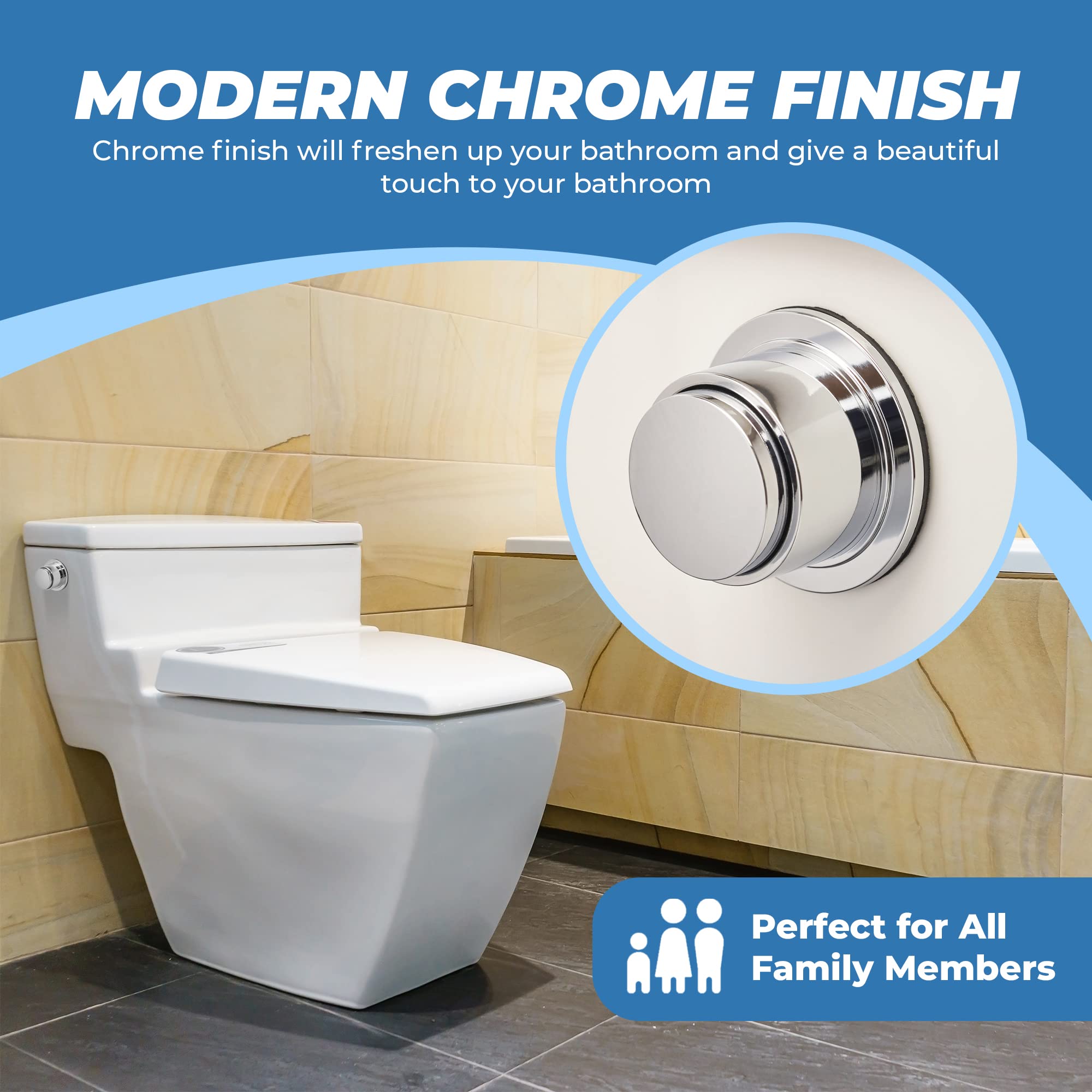 Snapklik.com : Plastic Push Button Flush Lever - Side Mount Toilet ...