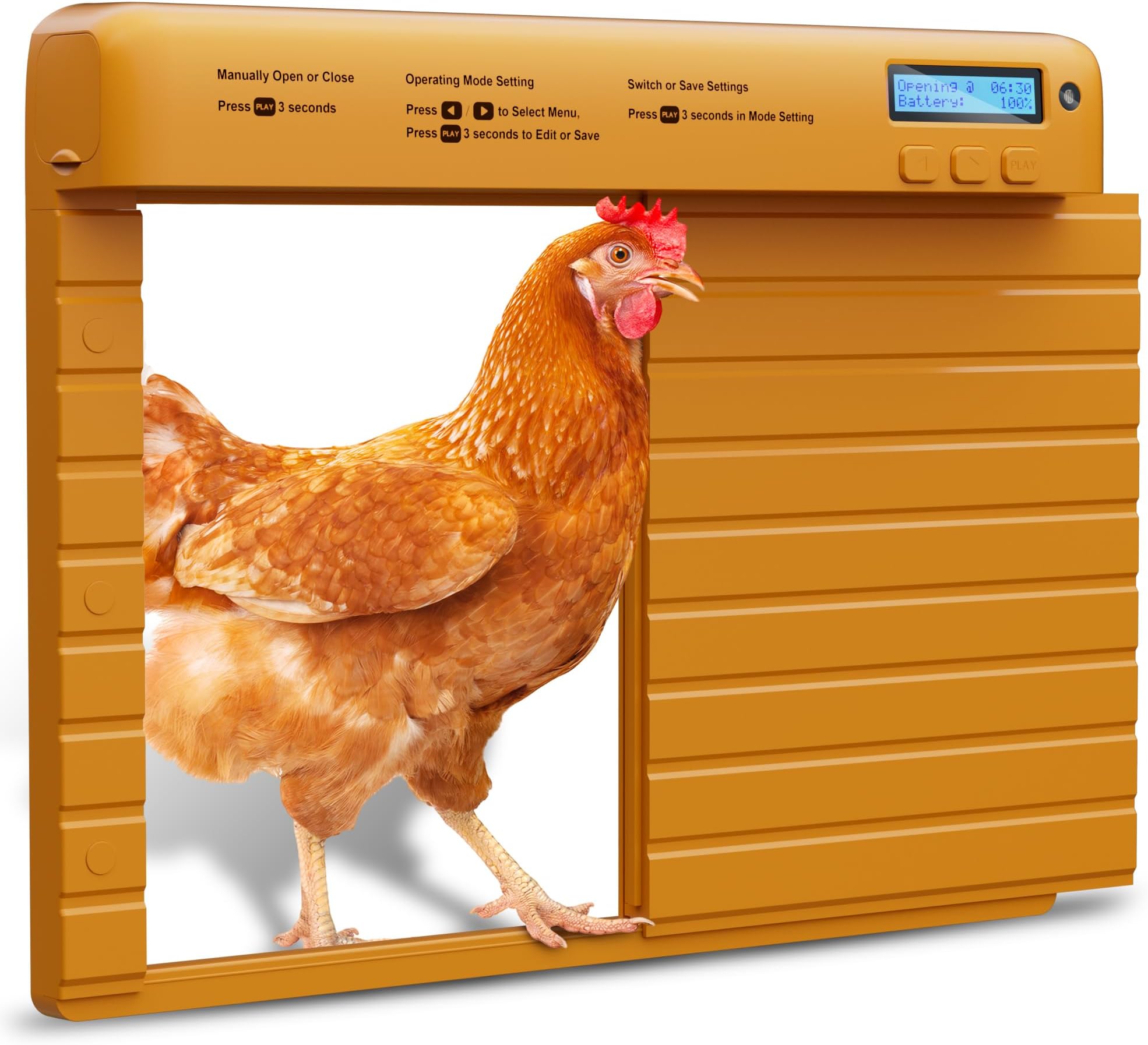 Amazon.com: Automatic Chicken Coop Door Battery Powered with Timer ...