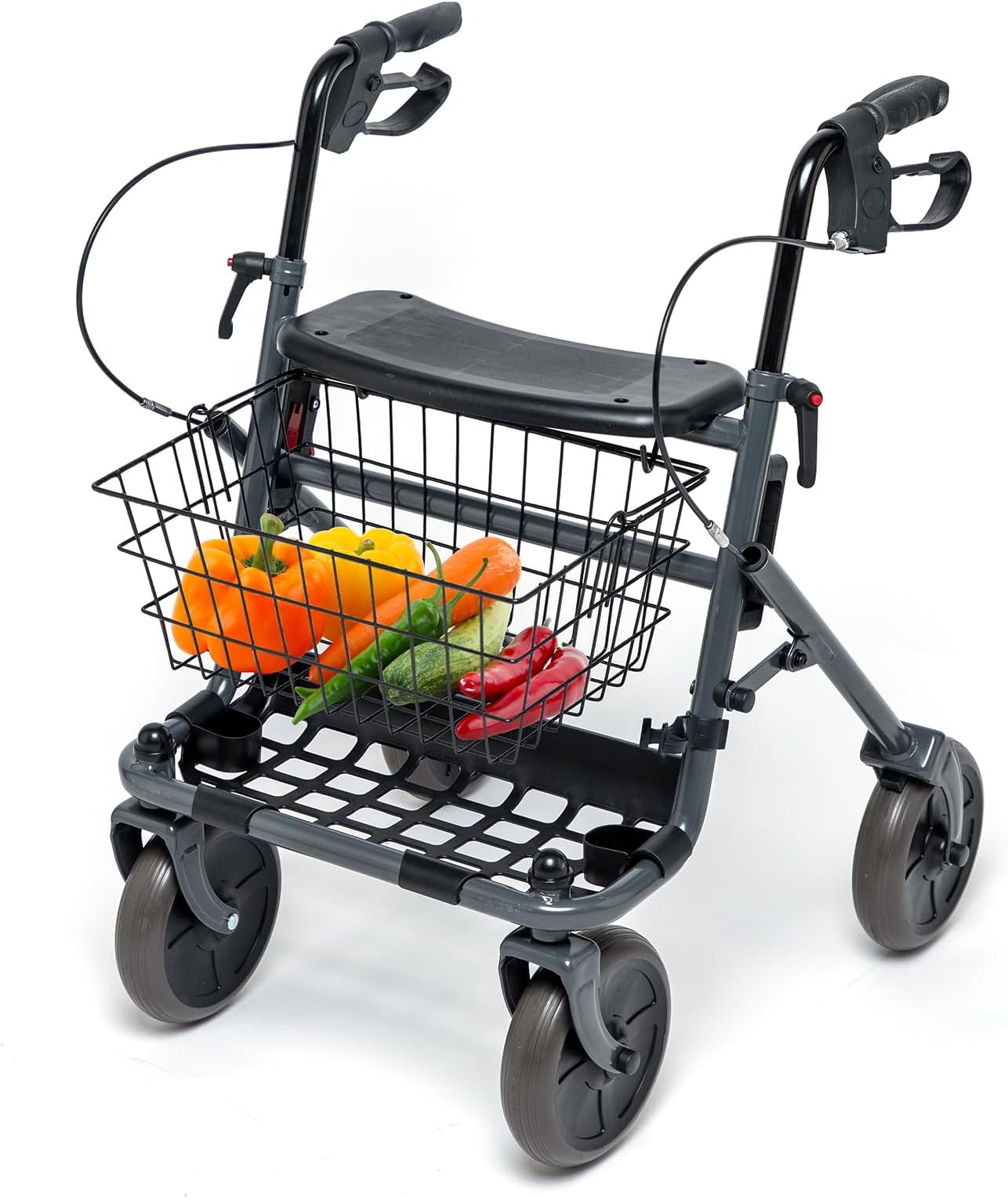 Amazon.com: UJQNBM Rollator Walker for Seniors - Steel Frame ...