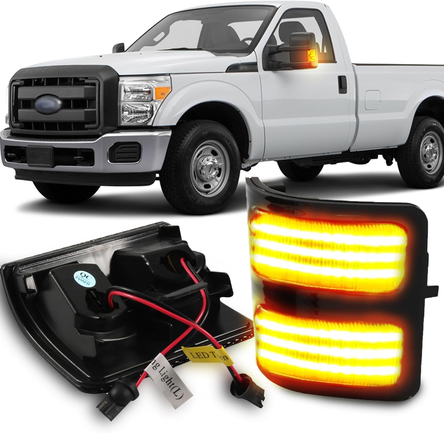 Amazon.com: PINIHED LED Side Tow Mirror Turn Singal Marker Light for ...