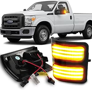 Amazon.com: PINIHED LED Side Tow Mirror Turn Singal Marker Light for ...