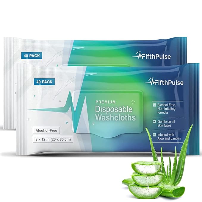 Amazon.com : Disposable Body Wipes For Adults (2 x 40 Packs ...