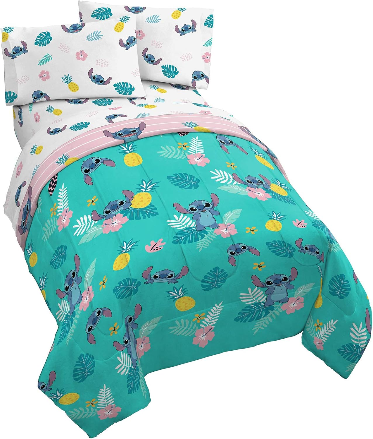 Amazon.com: Jay Franco and Sons Lilo & Stitch Aloha Stitch Full Bed Set ...