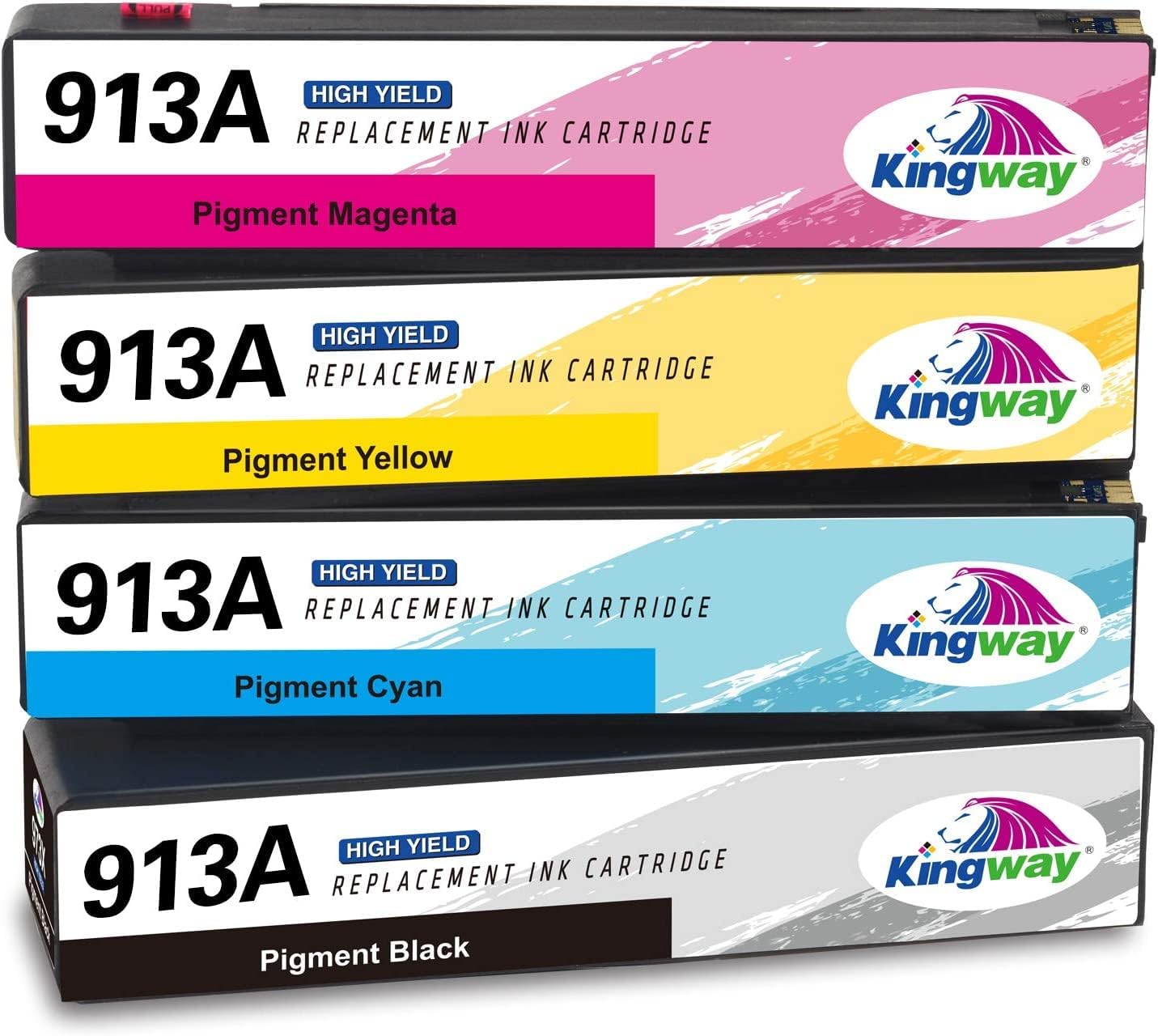 KINGWAY 913A Ink Cartridges for HP 913 913A Ink Multipack for HP ...