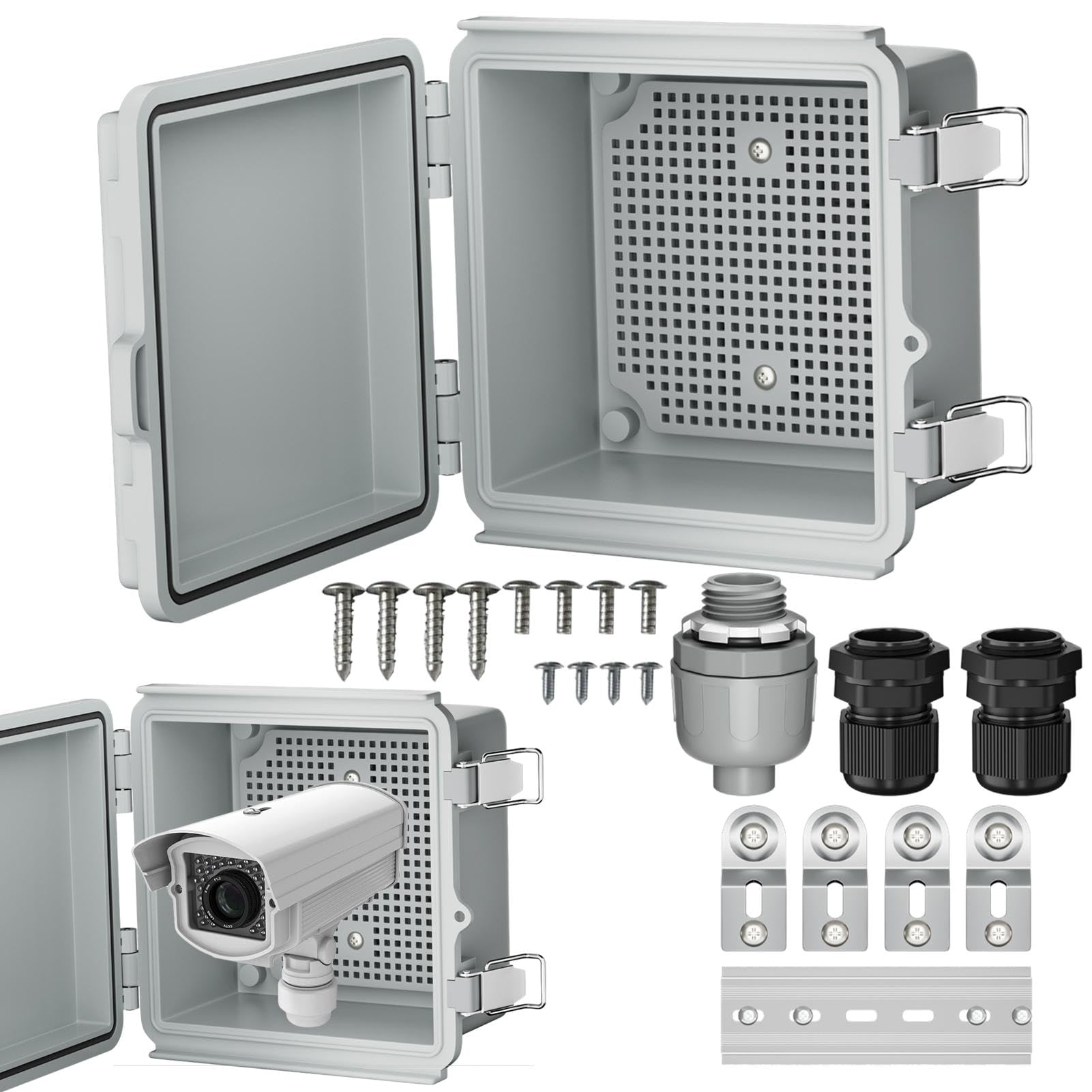 Outdoor Enclosure Boxes 12x10x06 Polycarbonate Weatherproof Outdoor