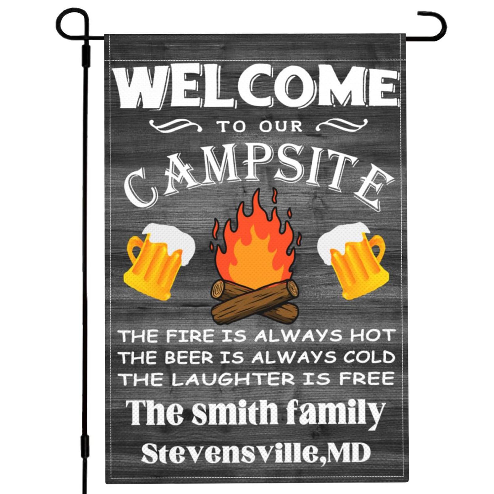 Amazon.com : Personalized Camping Flag for Campsite, Welcome to Our ...