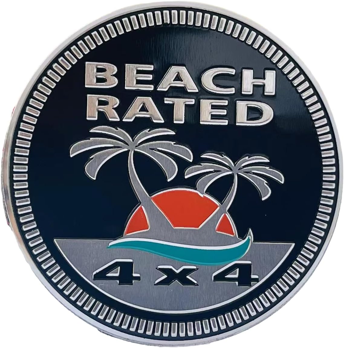 Amazon.com: Beach Badge Rated Emblem 4 x 4 Metal Automotive Badge 3D ...