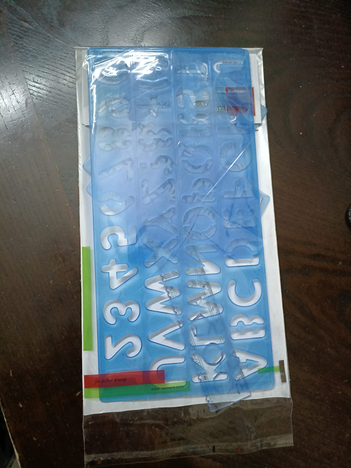 Isomars Lettering Stencil Set of 5 With 4 Stencils & 12 '' Ruler ...