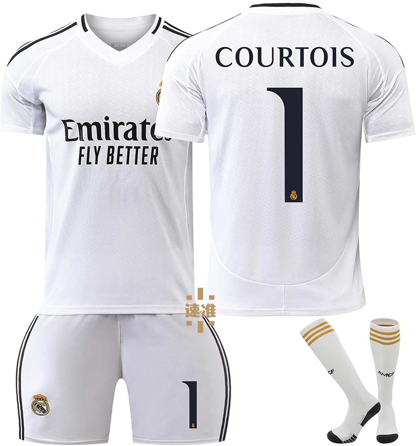 Amazon.co.jp: [HEMEY] 23-24 レアル マドリード ホーム ティボー・クルトワ サッカー ユニフォーム 背番号1 ...