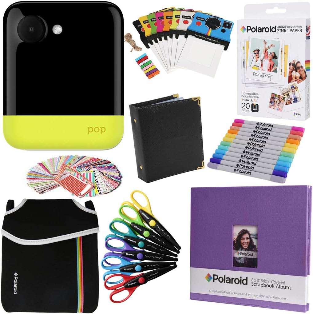 Amazon.com : Polaroid POP Instant Camera (Yellow) Gift Bundle + Zink ...