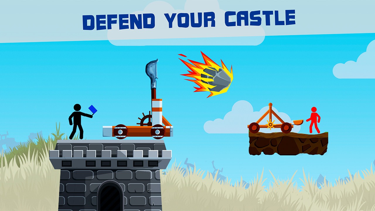 Catapult Target Shooting Sim Challenge: Stickman Castle Siege Assault ...