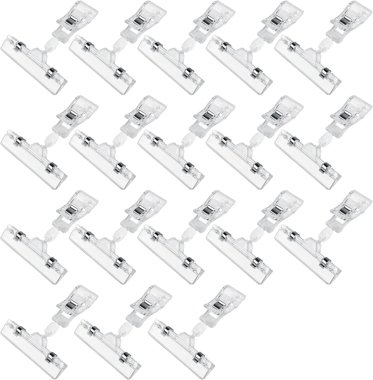 Amazon.com : Clear Sign Clips Merchandise Display 18 Pack Plastic Label ...