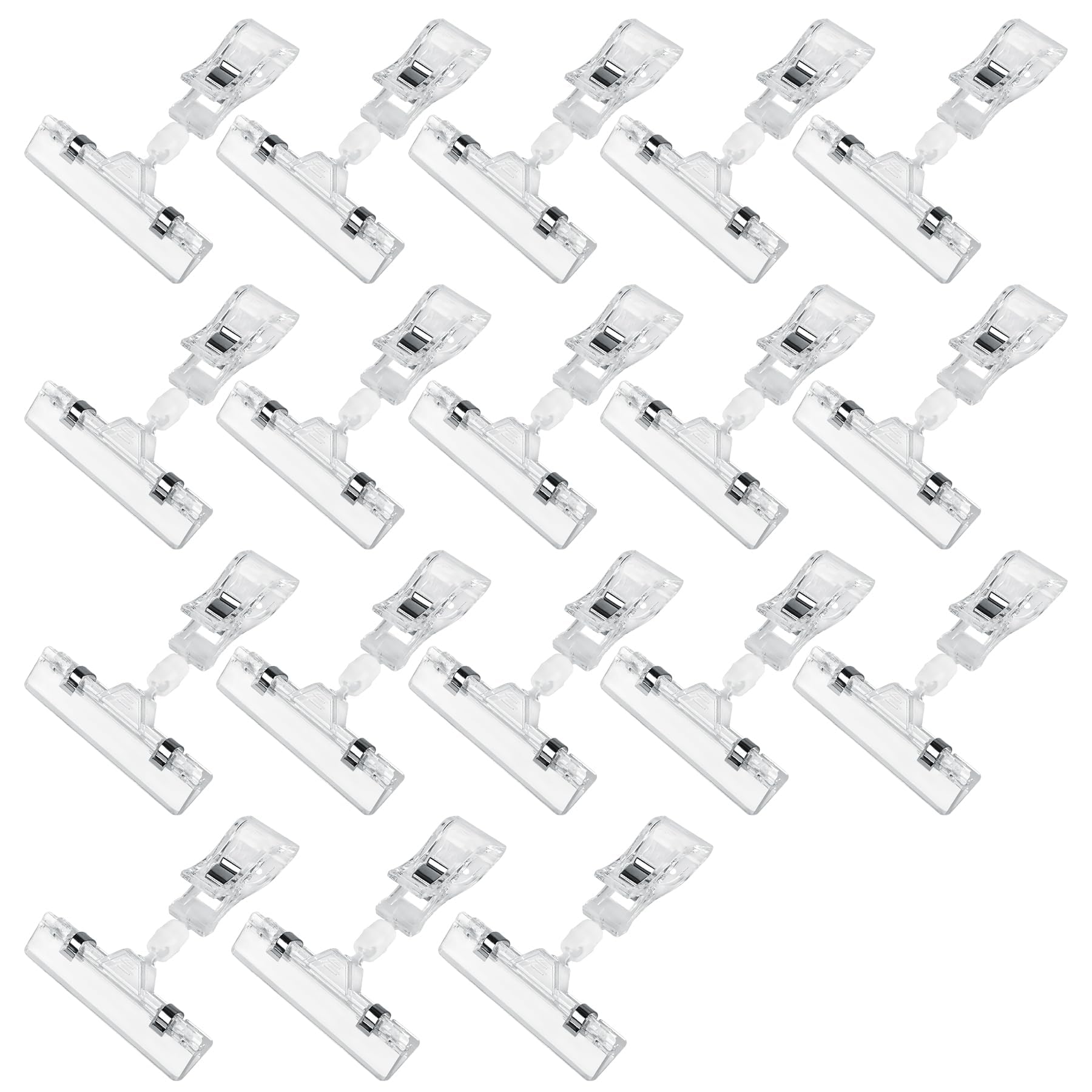 Snapklik.com : Clear Sign Clips Merchandise Display 18 Pack Plastic ...