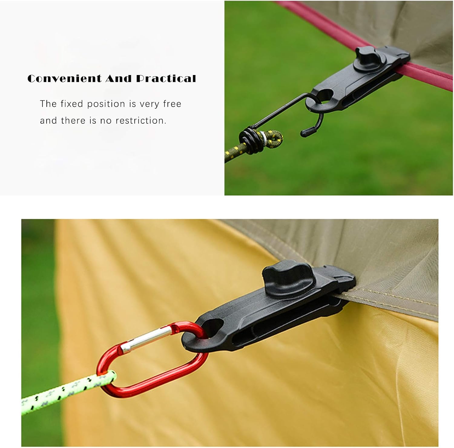 16pcs Tarp Clips, Multipurpose Tarpaulin Clips Locking Clamps for Tents ...
