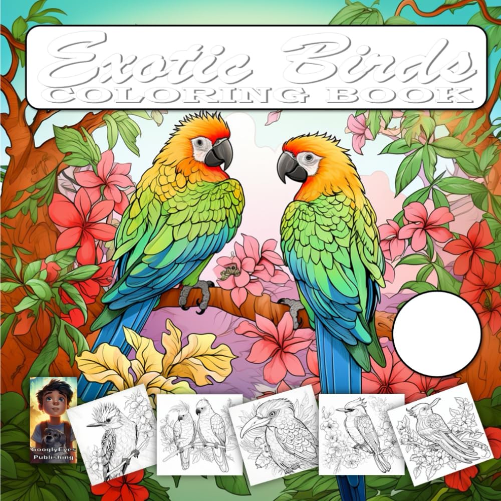 Amazon.com: Exotic Birds Coloring Book for Ages Pre-teen, Teen, and ...