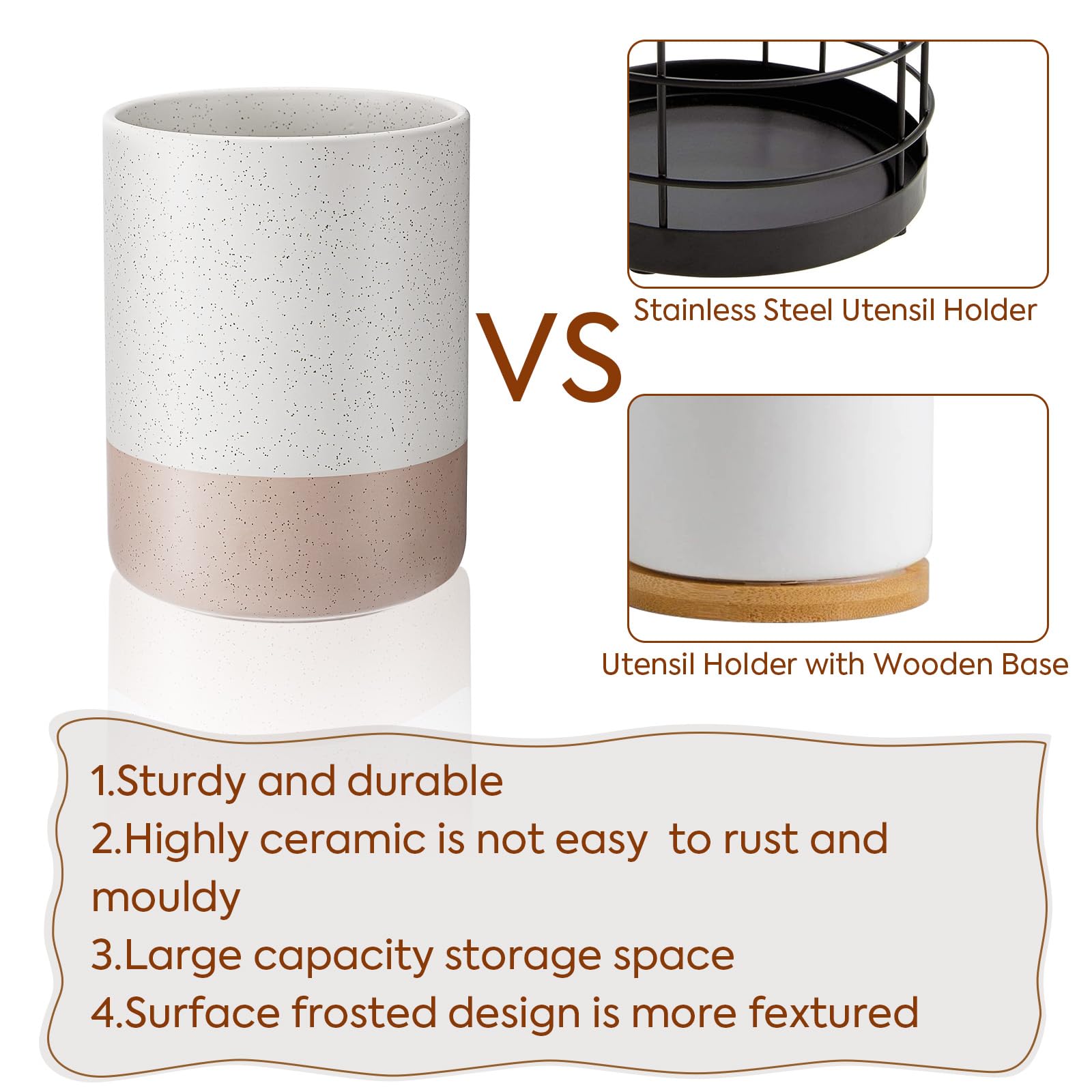Snapklik.com : Yangbaga Kitchen Utensil Holder For Countertop-7.2 ...
