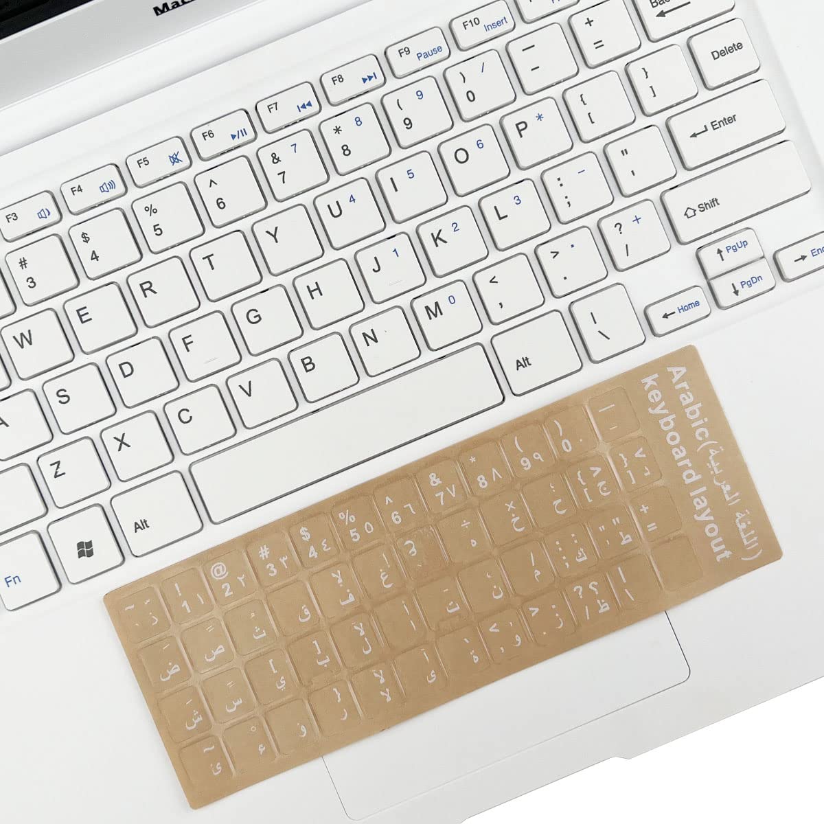 2 Pack Universal Arabic Keyboard Stickers, Transparent Background, with ...