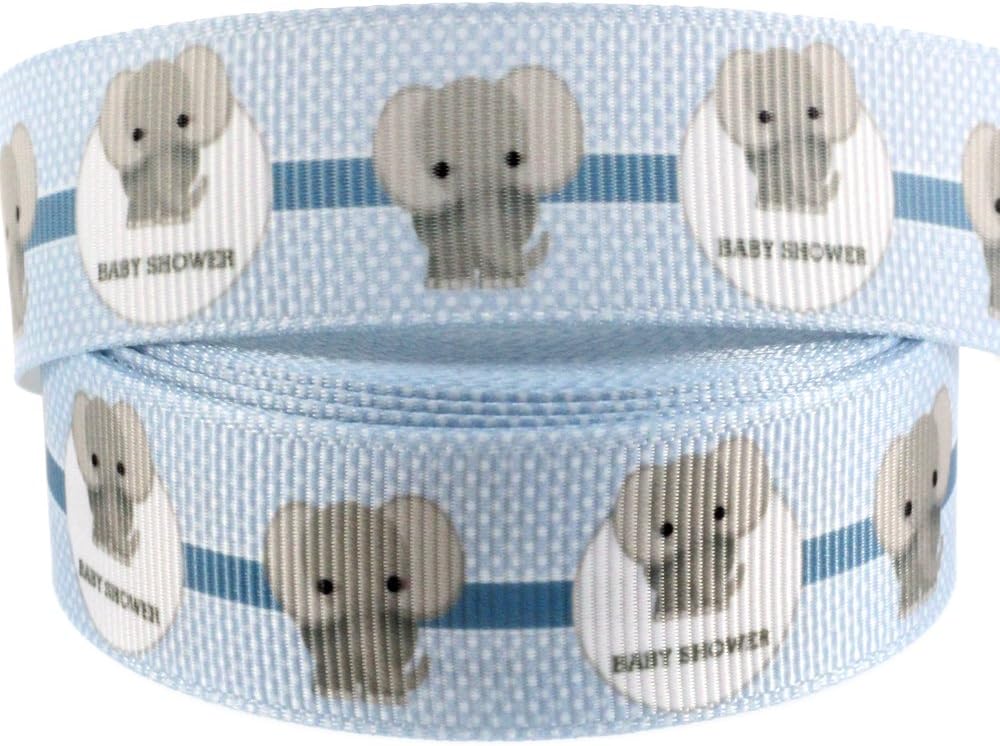 Amazon.com: Midi Ribbon Blue Elephant Ribbon 7/8" x 30 Ft Grosgrain ...