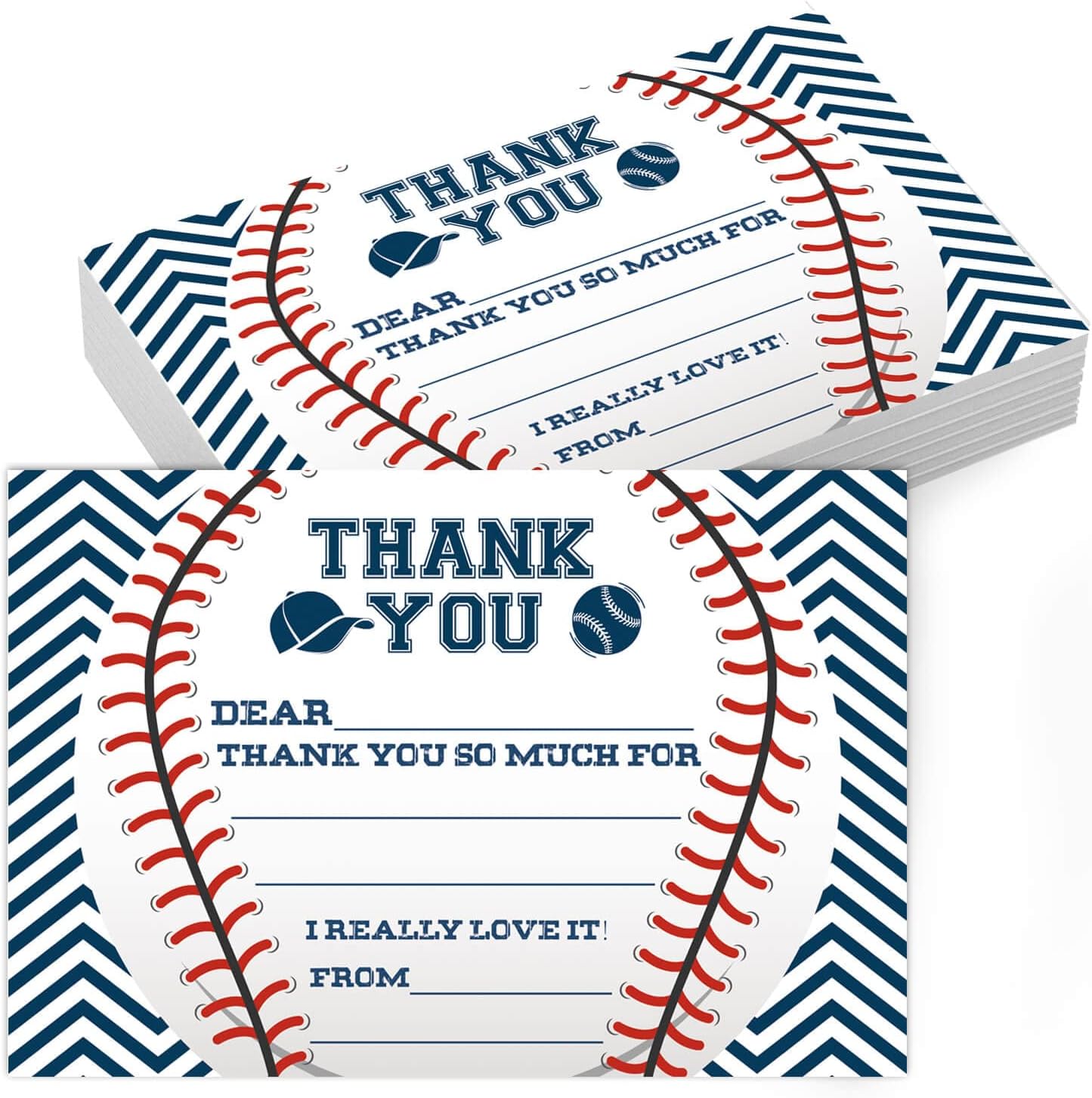 Amazon.com: Old Blue Door Invites Sports Kids Fill In Thank You Cards ...