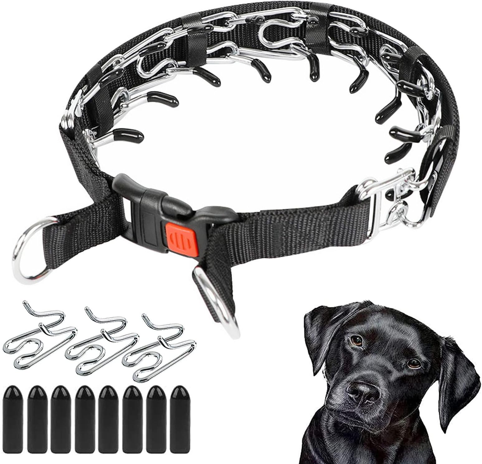 Acrylicc Dog Prong Training Collar, Prong Collar for Dogs, Adjustable ...