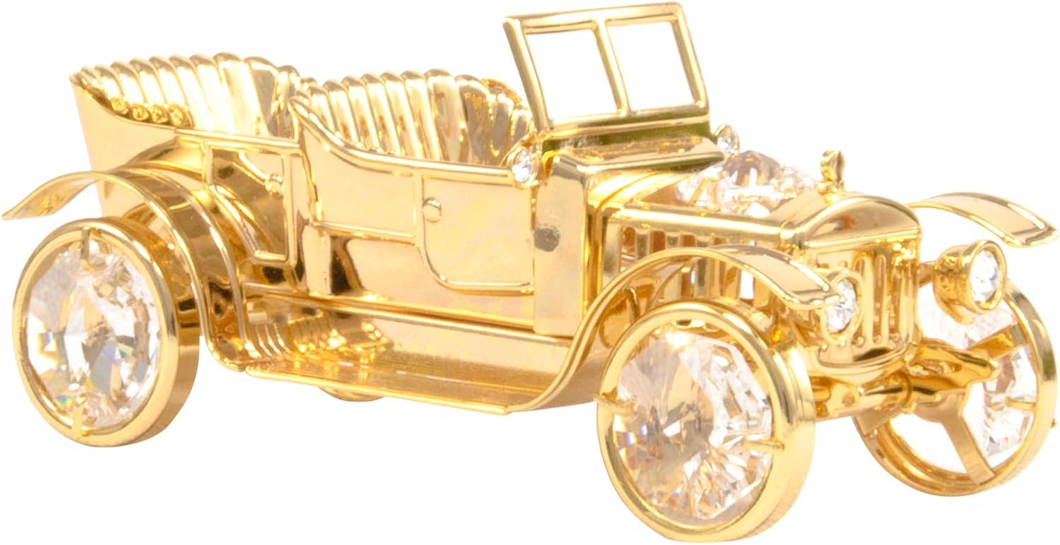 Amazon.com: 24K Gold Plated Scaled Vintage Car Free Standing with ...