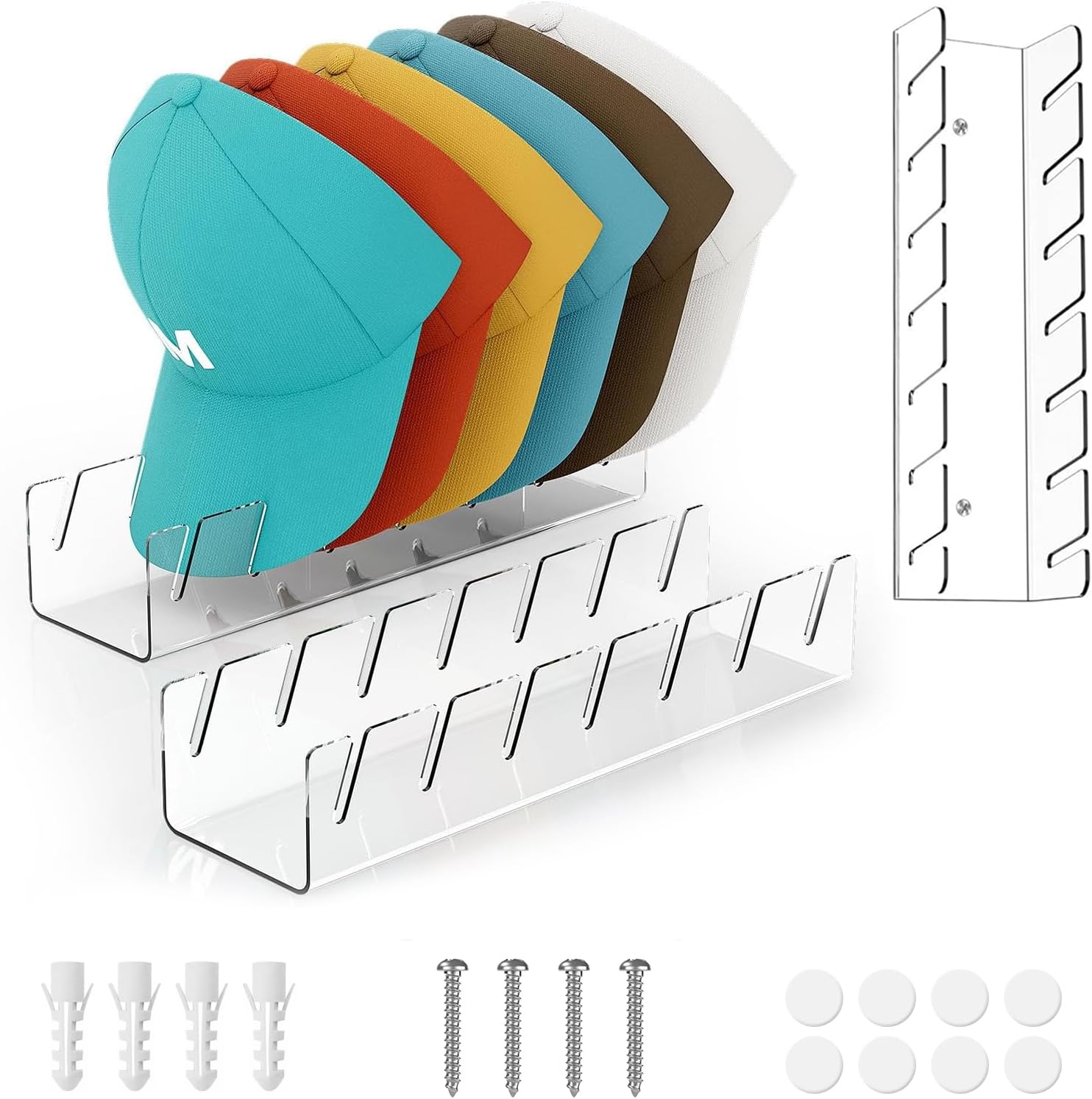 Amazon.com: Hat Stand for Baseball Caps - No Install Acrylic Hat ...
