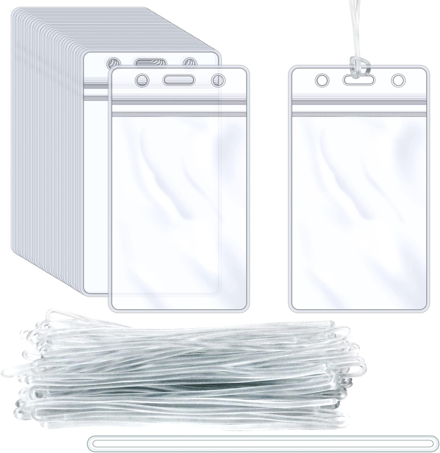Amazon.com : Oomcu 60 PCS Clear Plastic Luggage Tags Holders Bulk ...