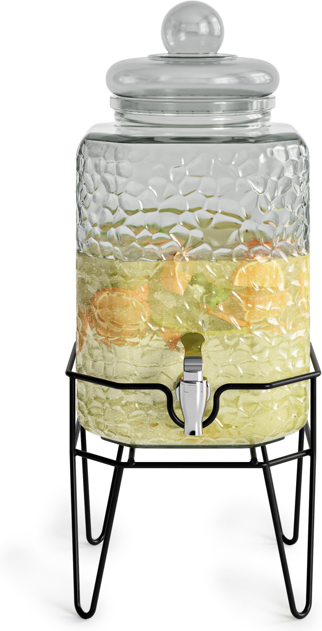 Amazon.com | Elegant Home Hammered Glass Ice Cold Beverage Drink ...