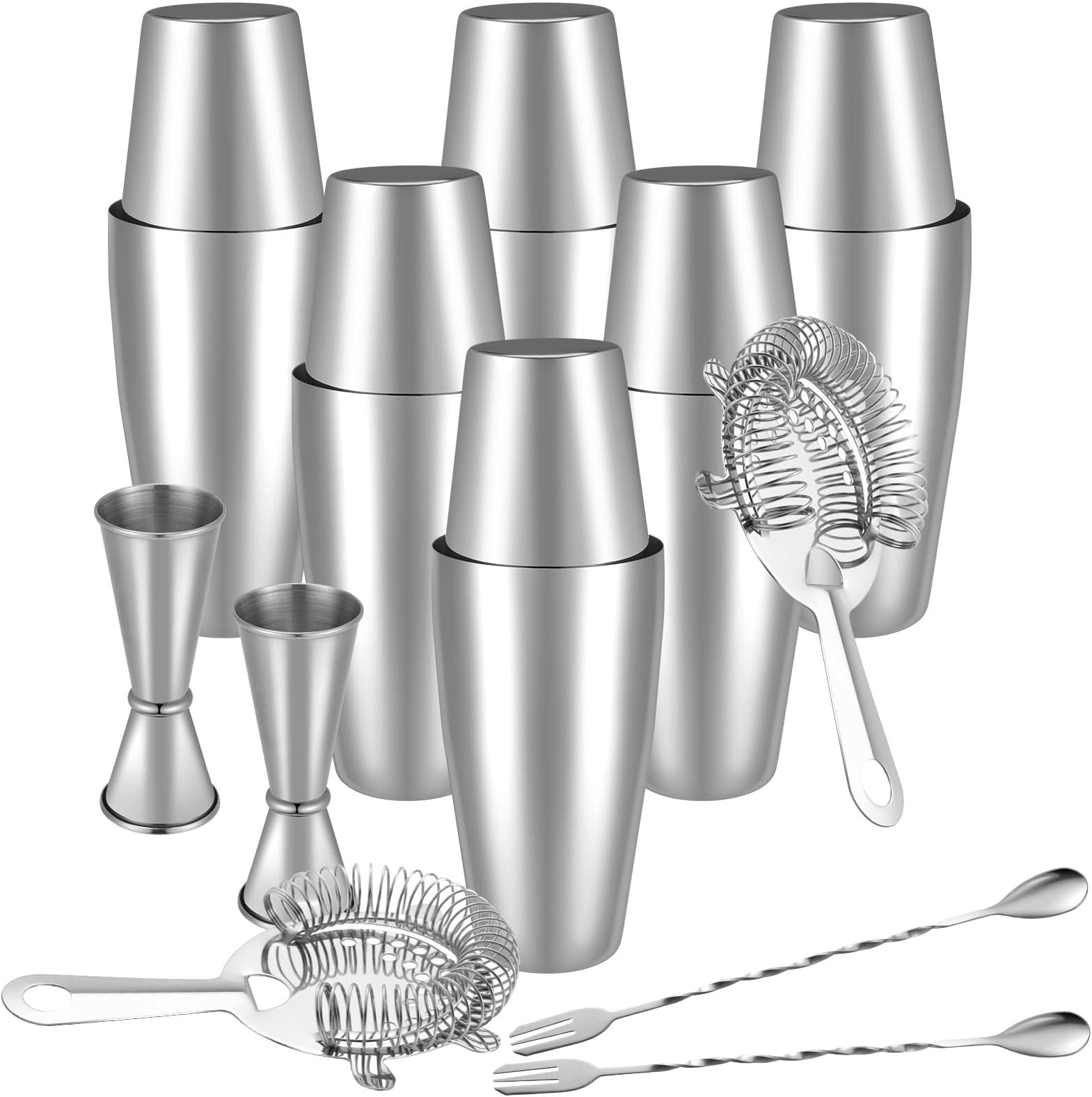 Amazon.com: Dandat 18 Pcs Cocktail Shaker Set Include 6 Pcs 28oz and ...