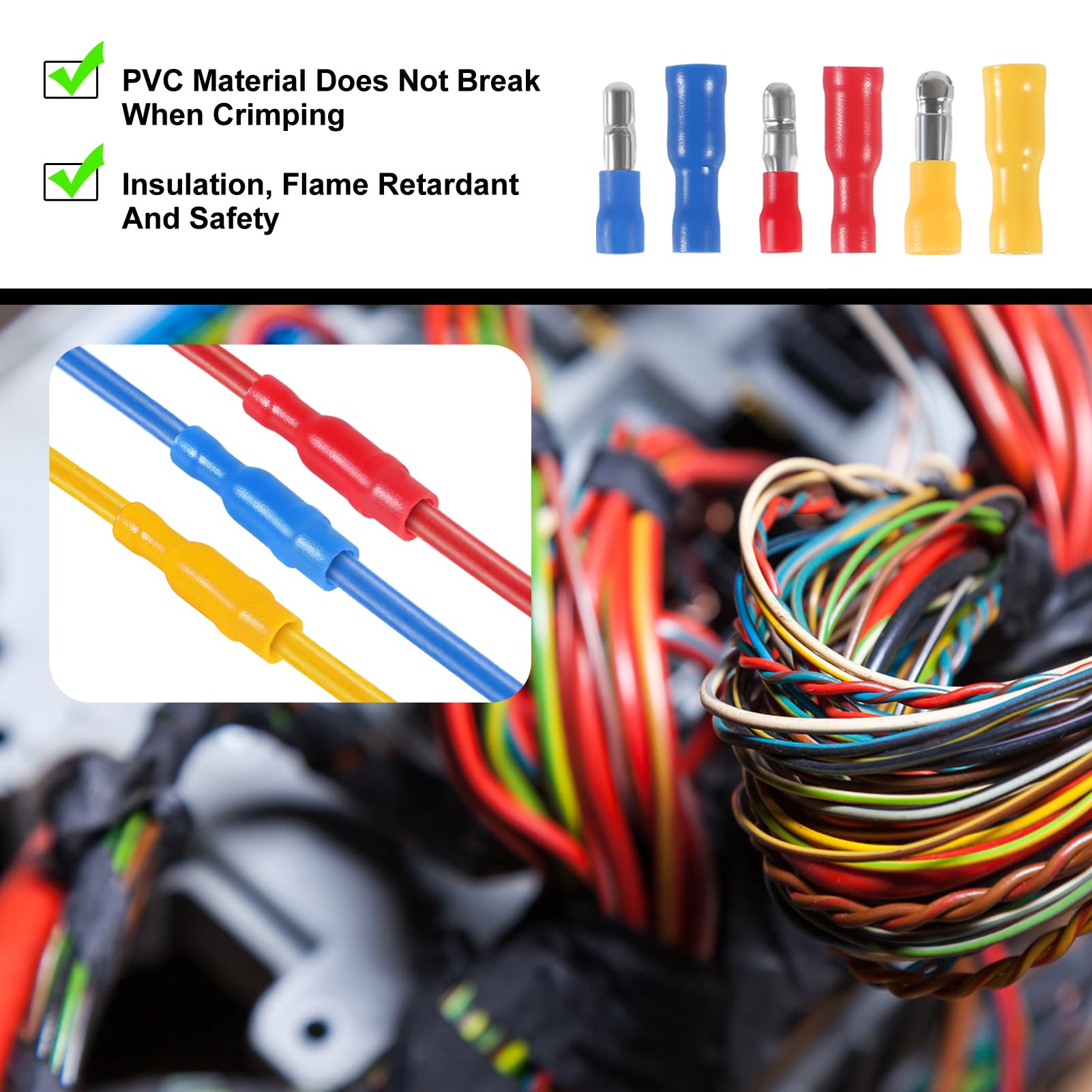 Snapklik.com : 208Pcs Bullet Terminals Wire Connectors Female And Male ...