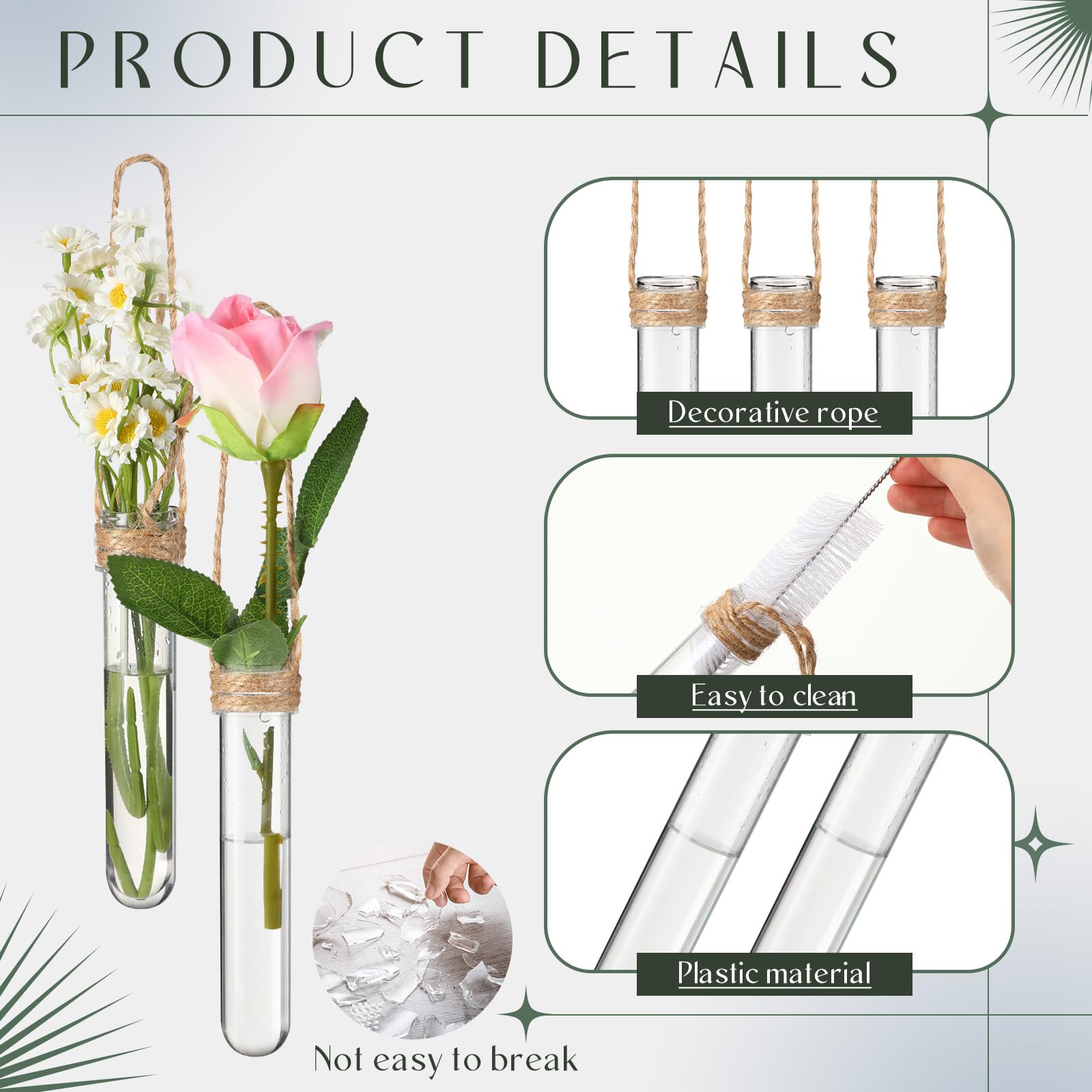 Snapklik.com : Baderke 12 Pack Plastic Hanging Propagation Tubes ...