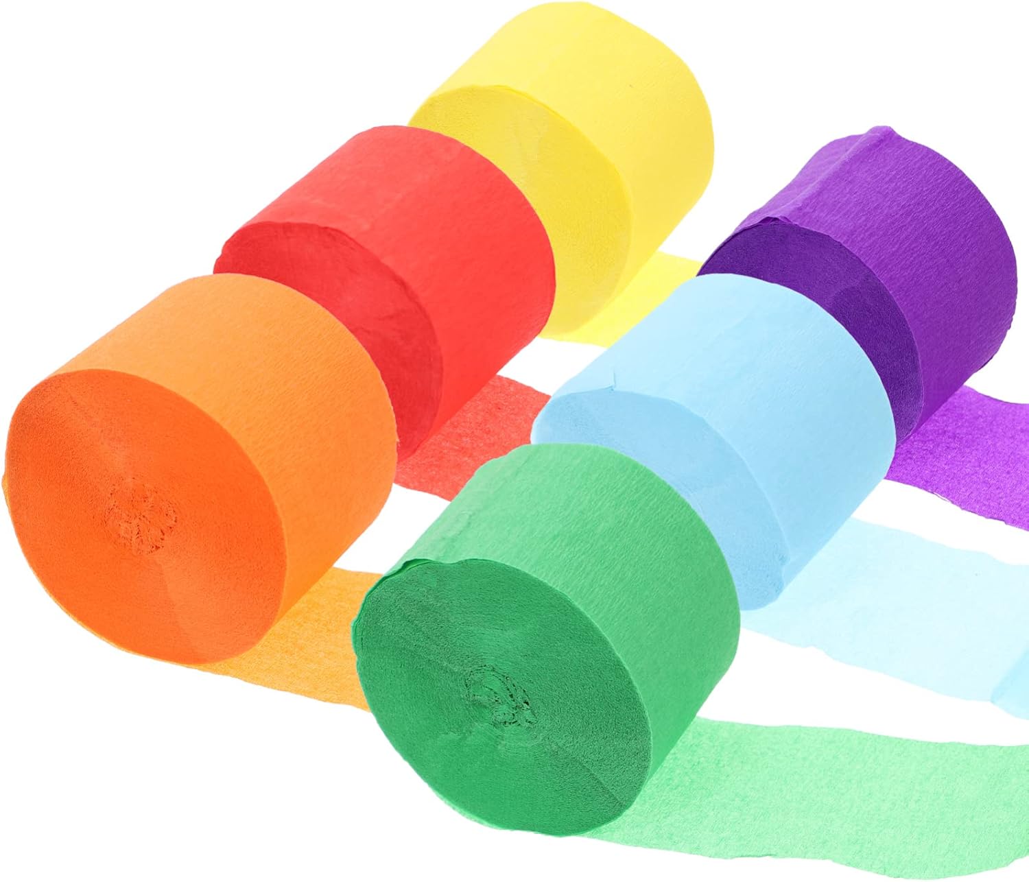 Abaodam 2 Sets Colored Crepe Paper Party Crepe Paper Tassels Streamer ...