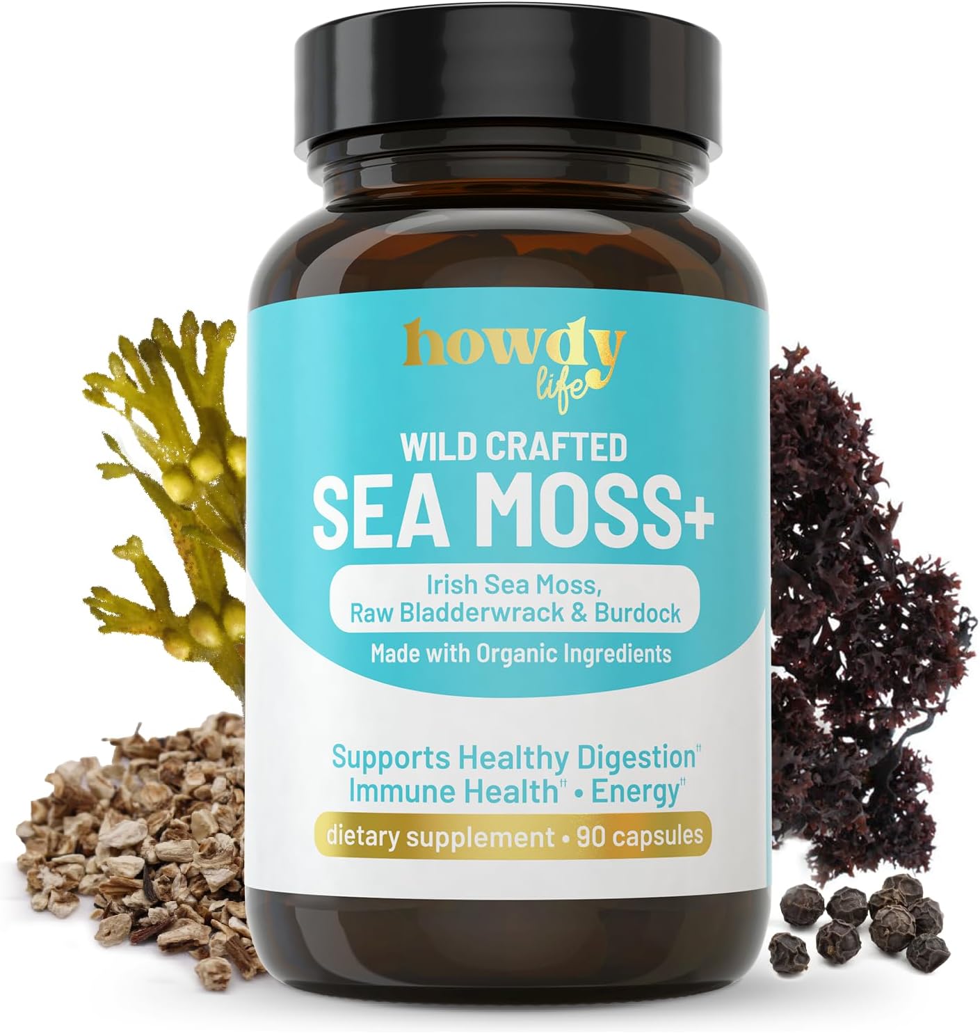 Amazon.com: Howdy Life Organic Irish Sea Moss Capsules - Sea Moss and ...