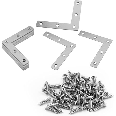 Amazon.com: Rannb Flat L Bracket Right Angle Brackets 80mm x 80mm ...