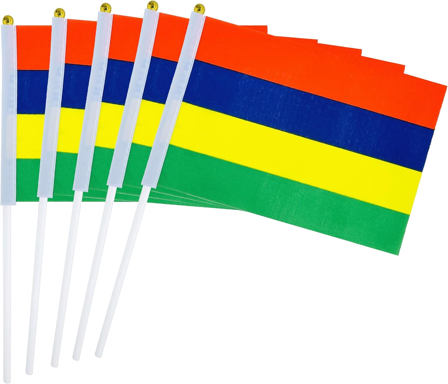 Amazon.com: 25 Pack Hand Held Small Mini Flag Mauritius Mauritian Flag ...