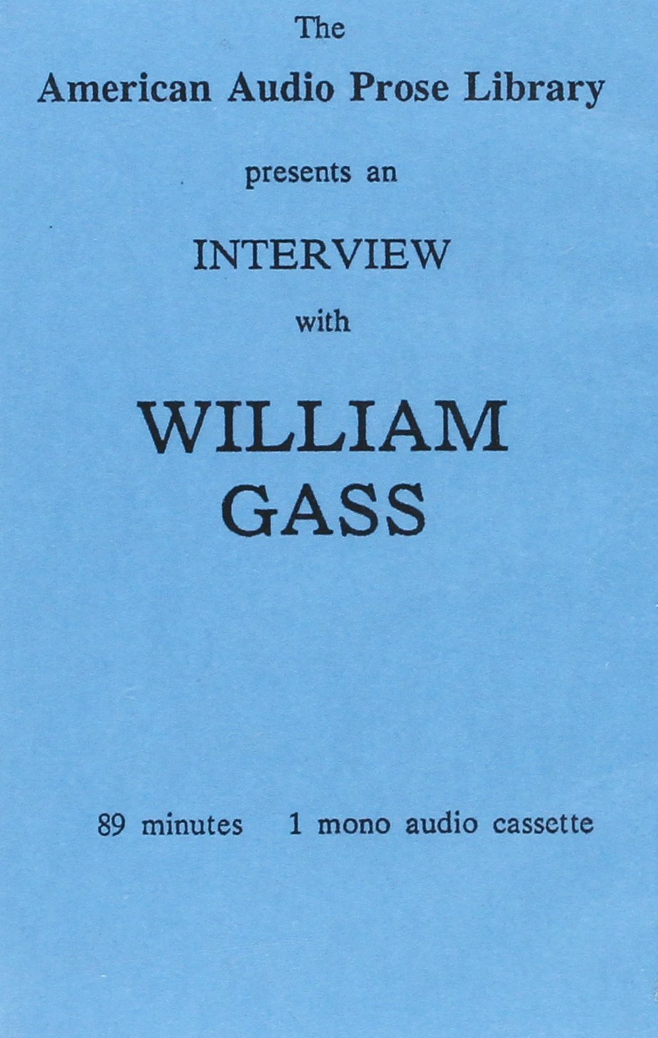 Amazon.com: William Gass, Interview: 9781556440137: Gass, William: Books
