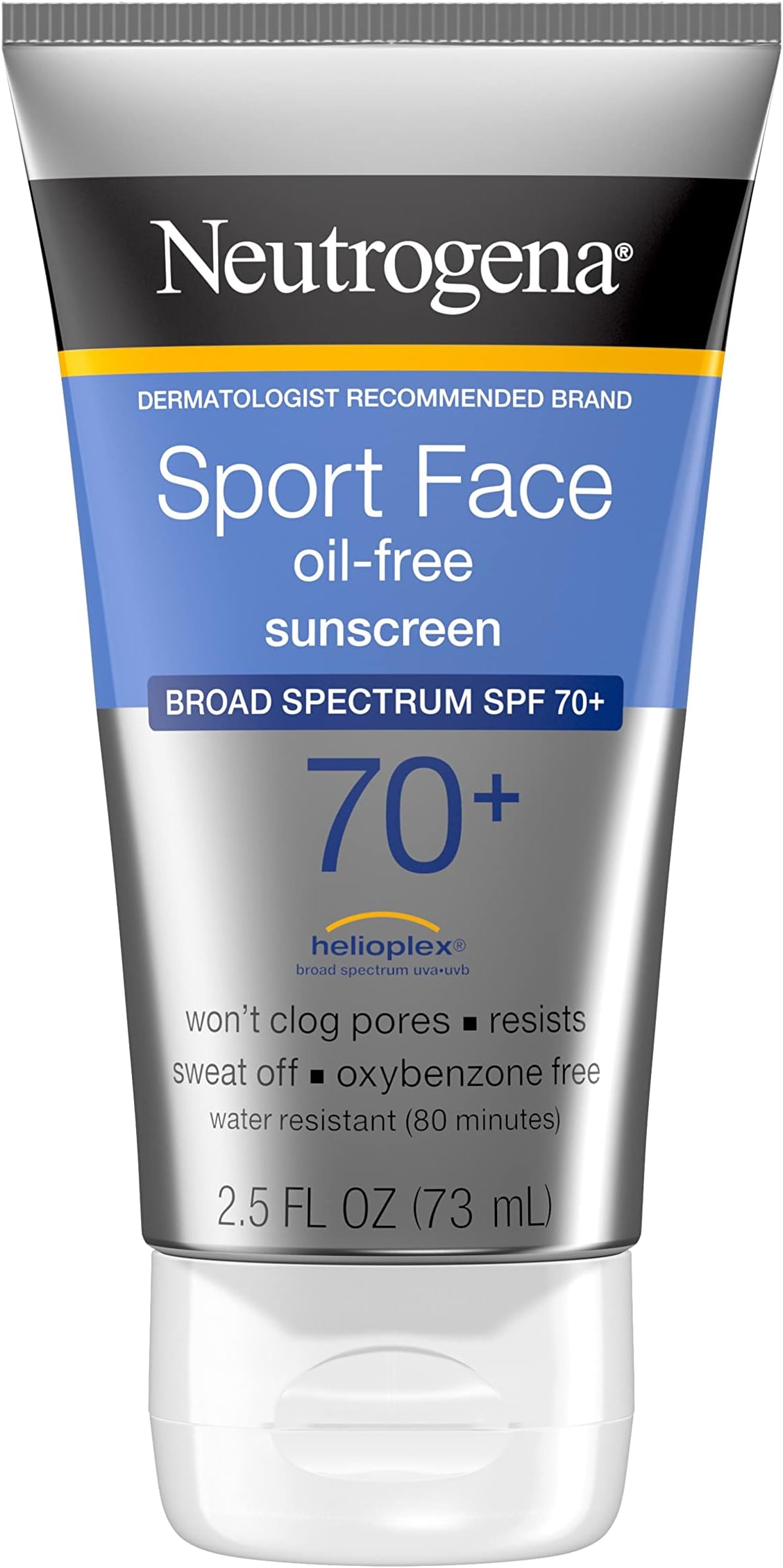 Amazon.com: Neutrogena Sport Face Sunscreen SPF 70+, Oil-Free Facial ...