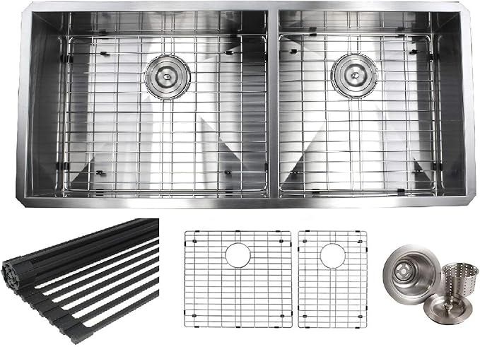 42" Double Zero Radius Kitchen Sink Combo Ariel 42-inch Stainless Steel ...