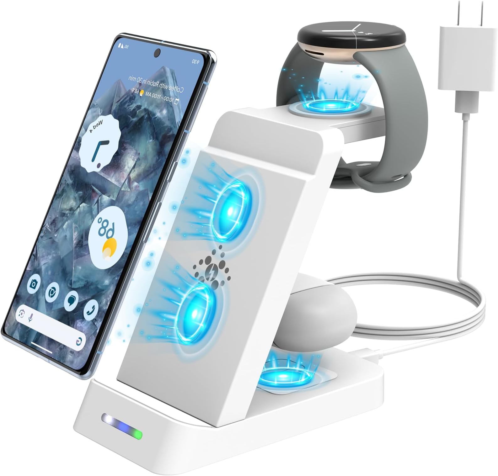 Amazon.com: EloBeth Wireless Charging Station, 3 in 1 for Google Pixel ...