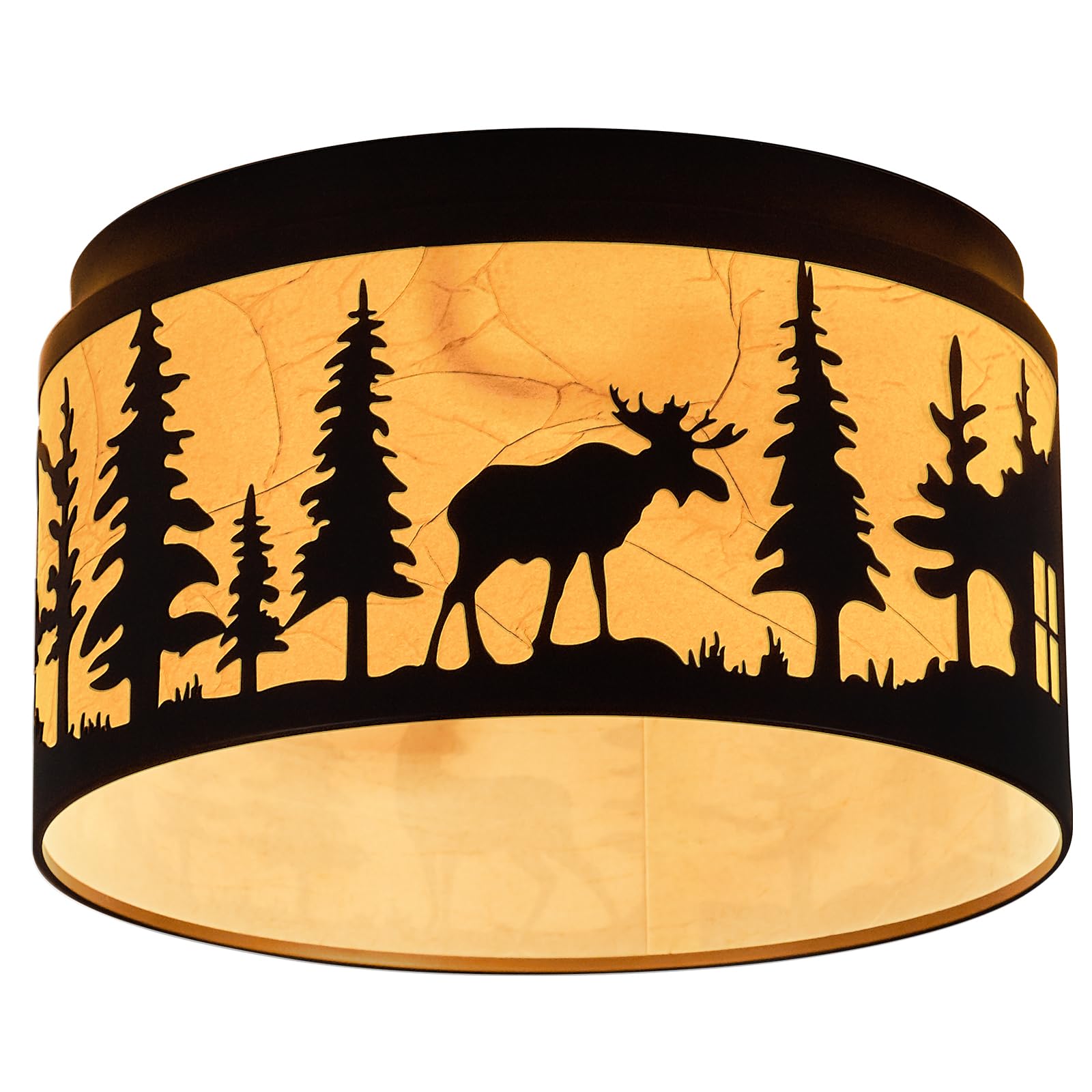 Ceiling Light Rustic Bear