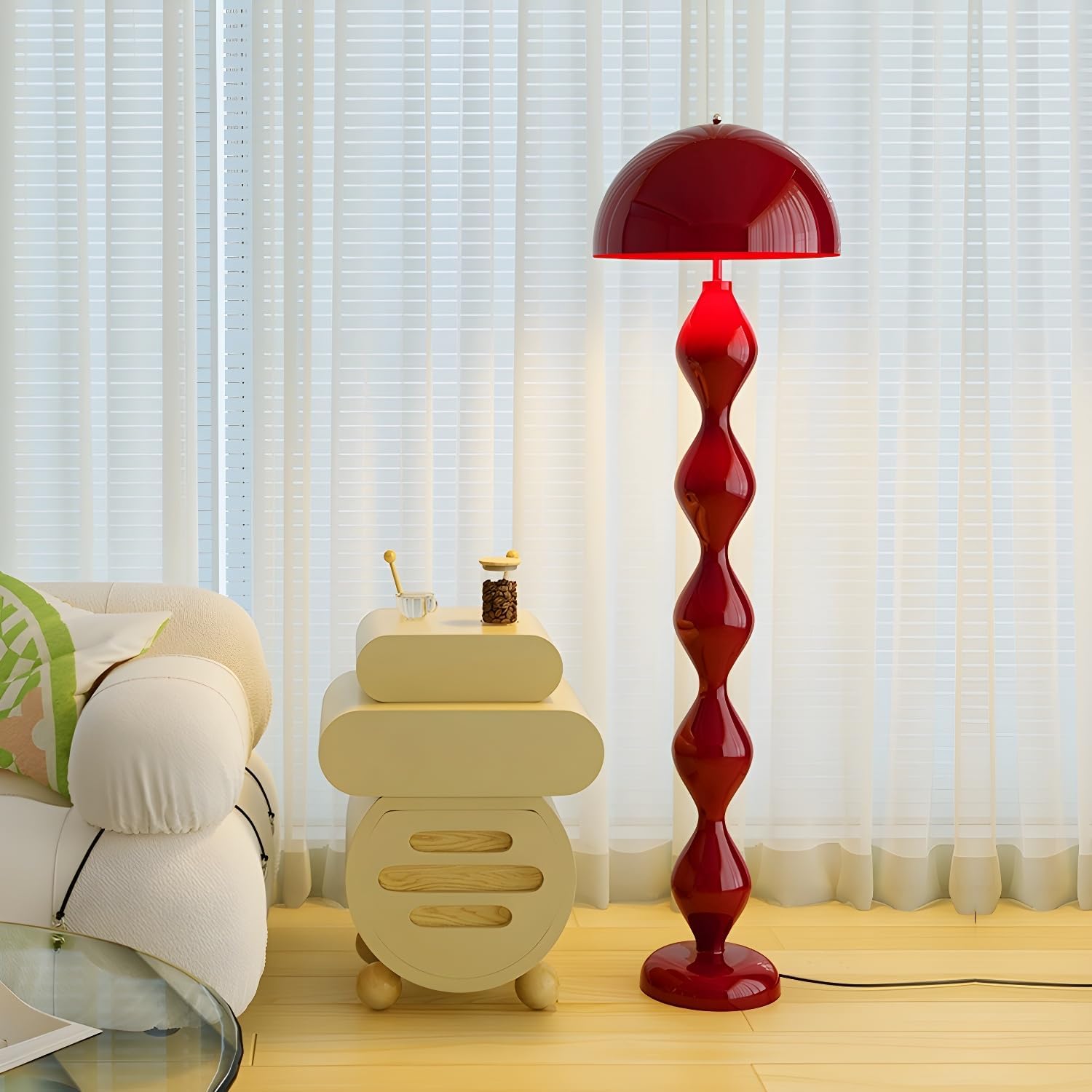 czxhaery Unique Floor Lamp 3 Colors Dimmable Tall Standing Lamp for ...