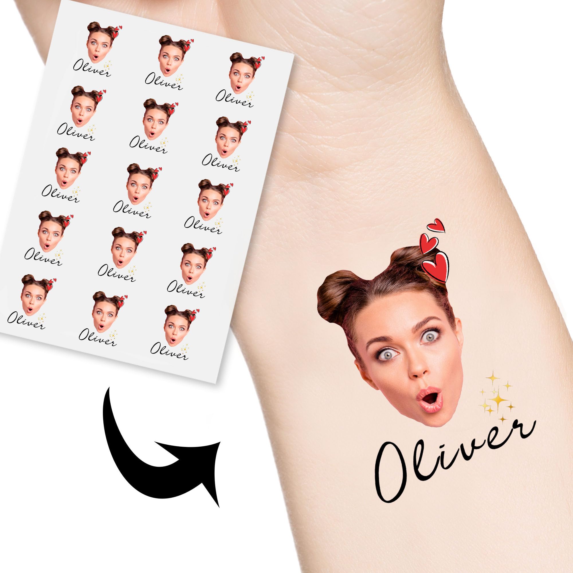Oliver Face Tattoos Amazon.com : YESCUSTOM Custom Temporary Tattoos