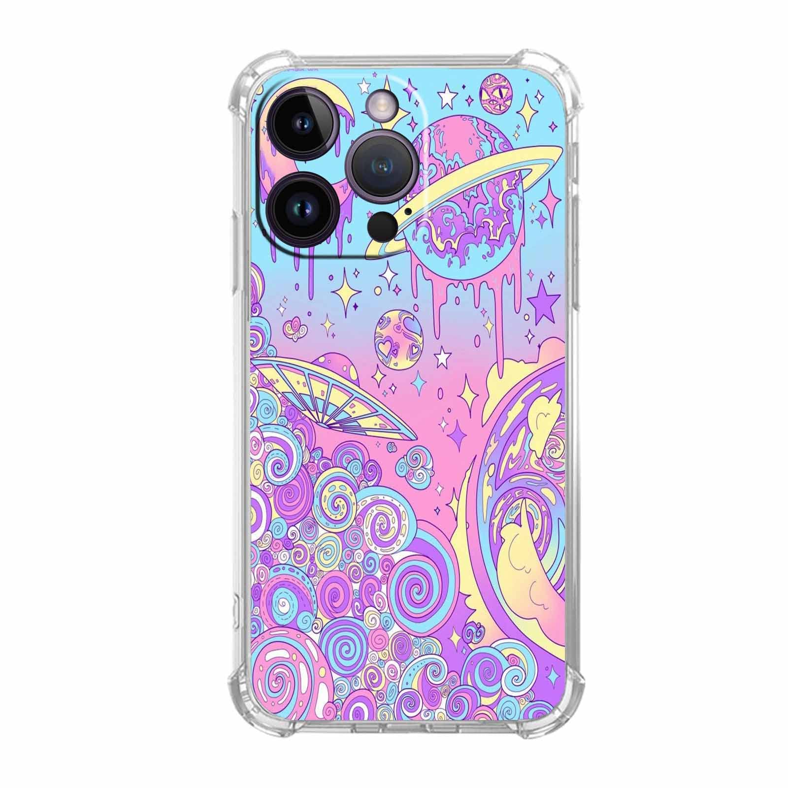 Amazon.com: Vesidurt Psychedelic Trippy Alien Art iPhone 14 Pro Case,Abstract Hippie Aesthetic ...