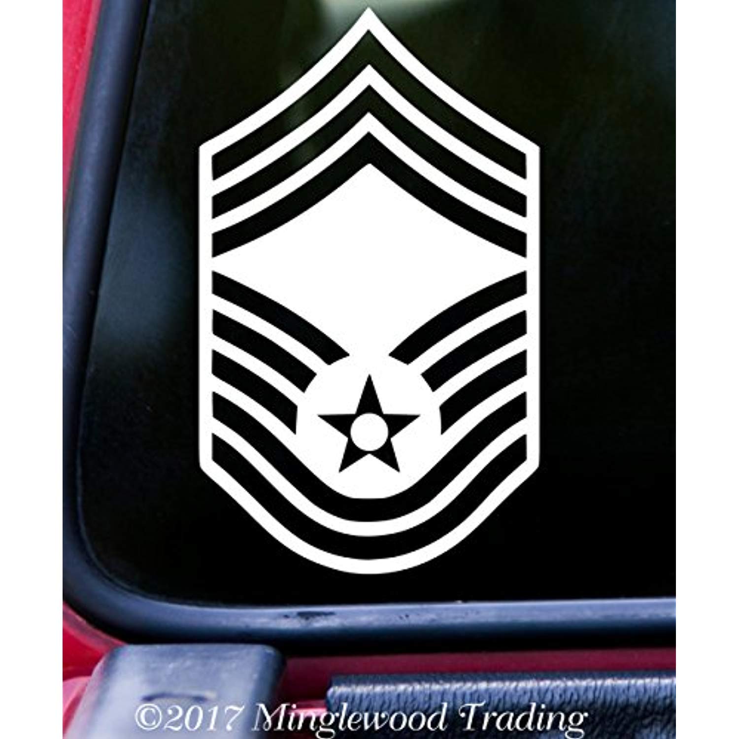 Buy USAF E-9 Chief Master Sergeant Insignia 5" x 3" Vinyl Decal Sticker ...