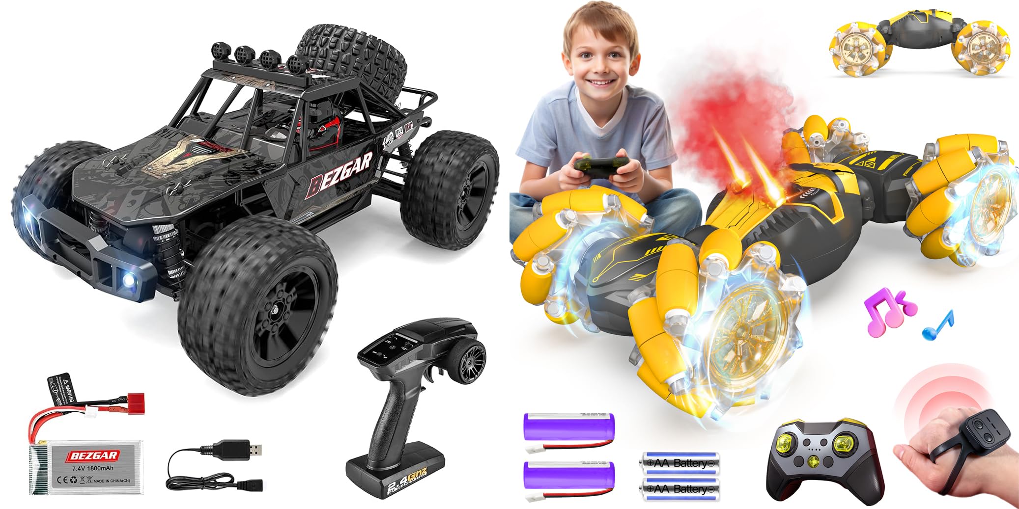 Amazon.com: HB101 1:10 Scale Beginner RC Truck and Hornet Toys for Boys ...