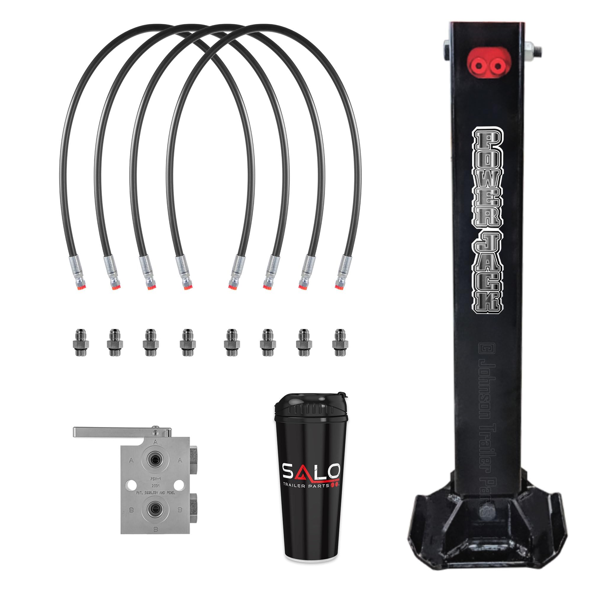 Amazon.com: Hydraulic Trailer Jack Add-on Kit with Selector Valve ...