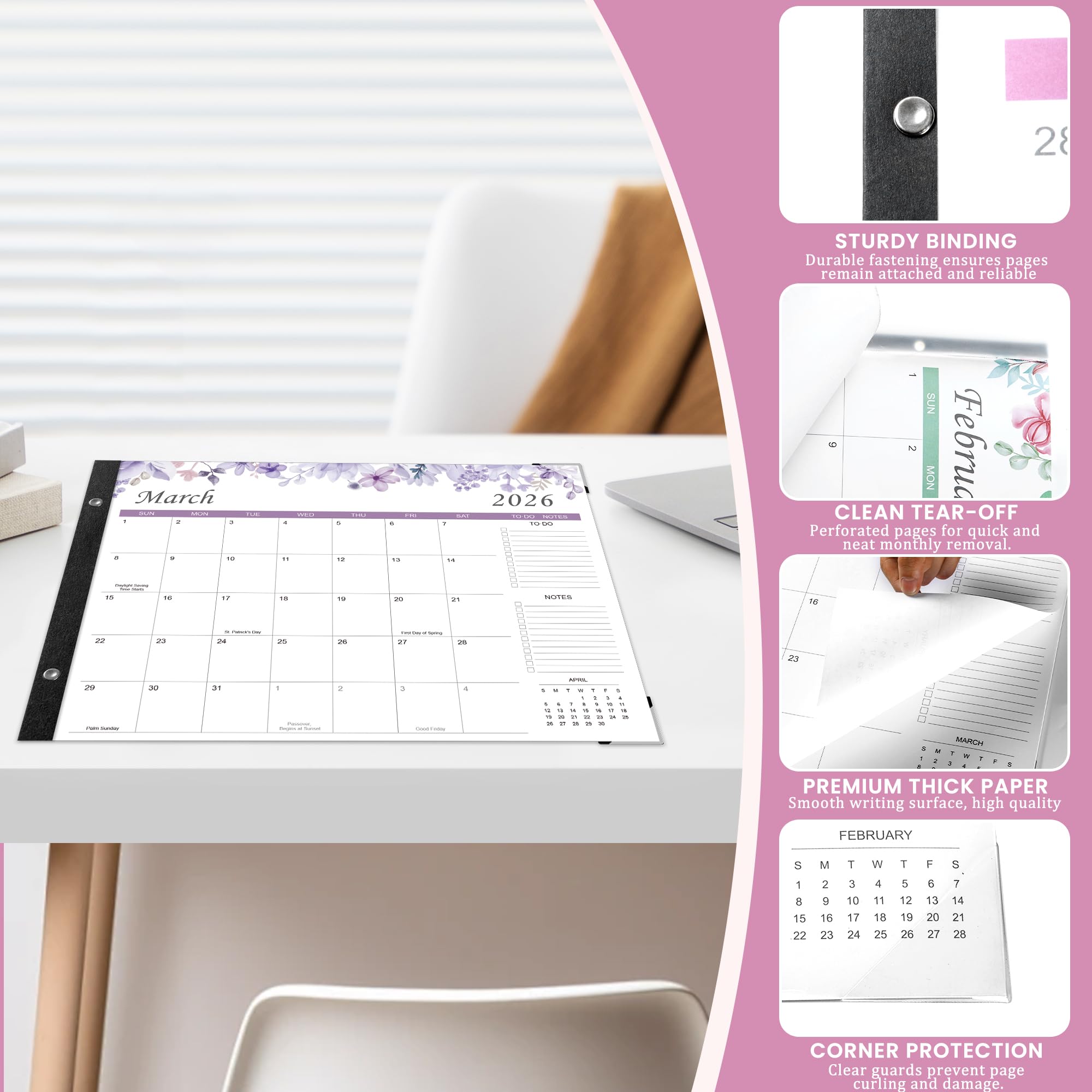Snapklik.com : Desk Calendar 2026-2027 22" X 17" Large Desk Calendar ...