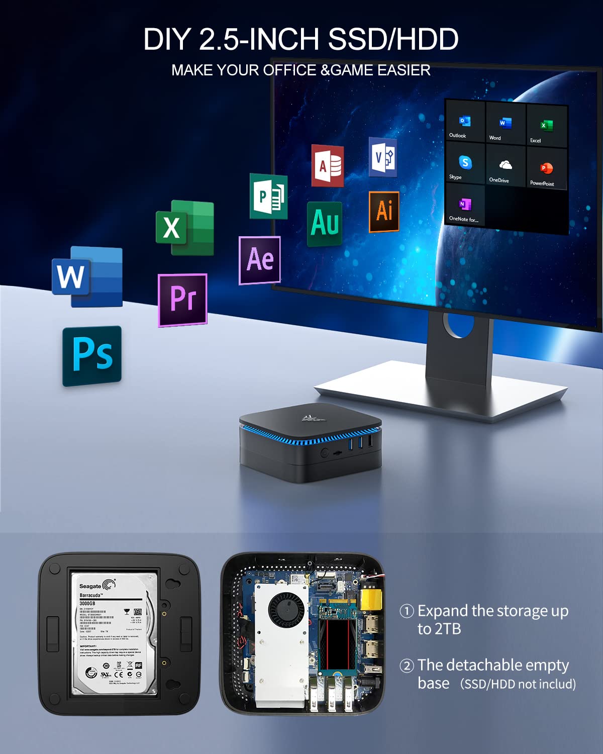 Mini PC Windows 11 Pro, Mini...B0BD4H3N1V | Encarguelo.com