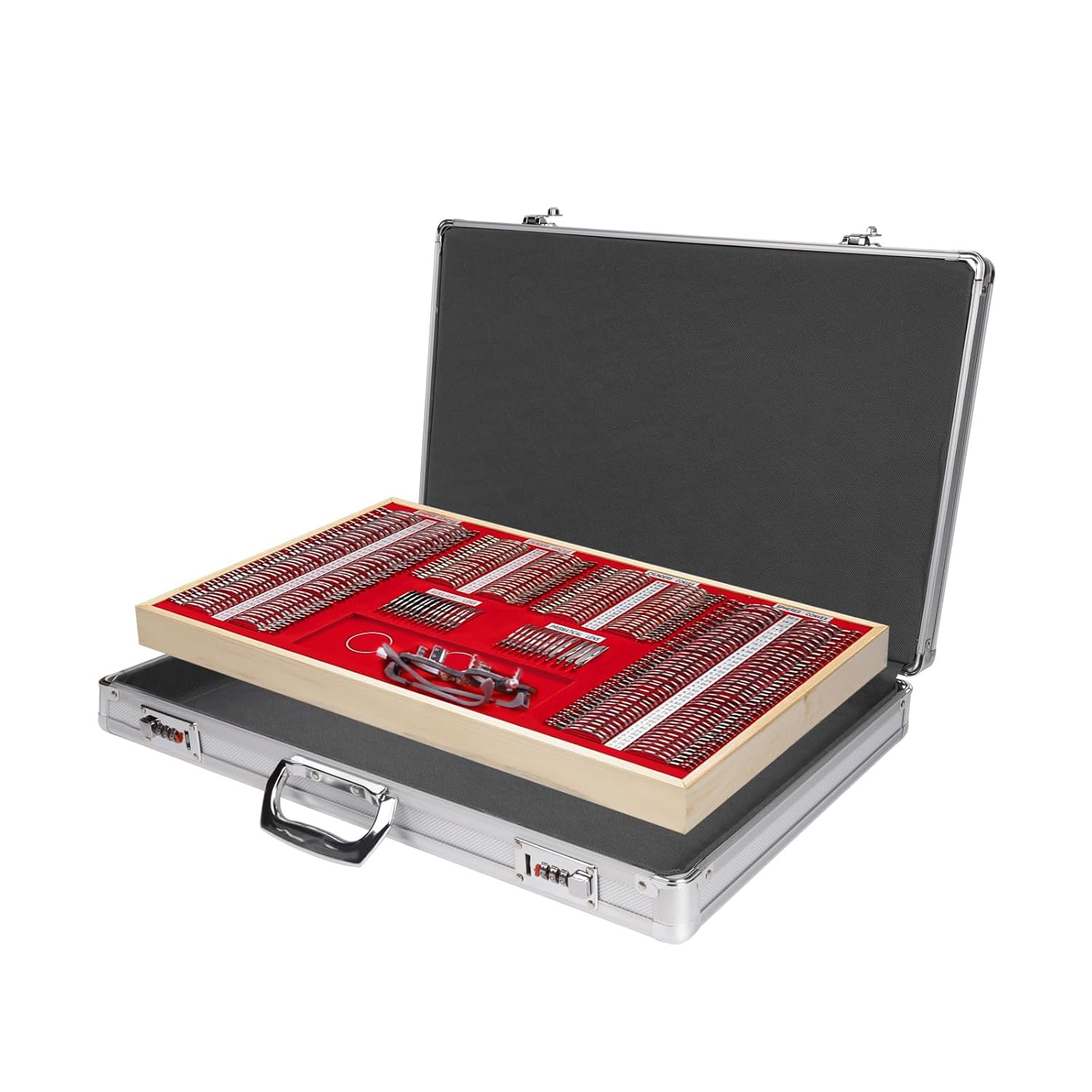 POWKOL Optical Trial Lens Set, Aluminum Case Trial Frame Optometry ...